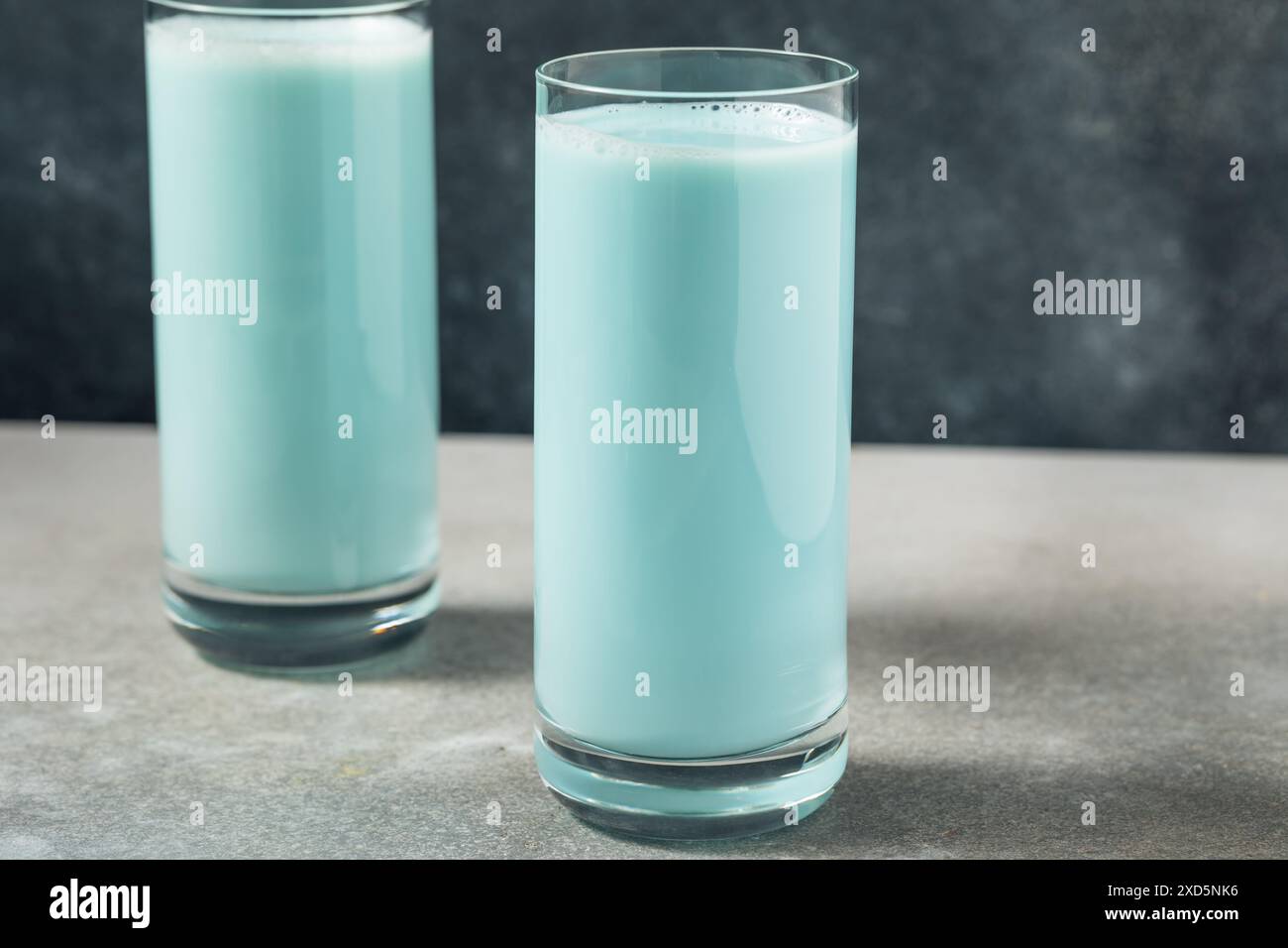 Homemade Space Blue Milk Drink in a Glass Stock Photo - Alamy