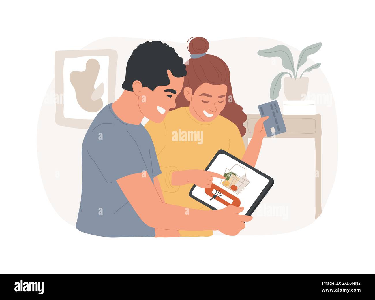 Paying order isolated cartoon vector illustrations Stock Vector Image ...