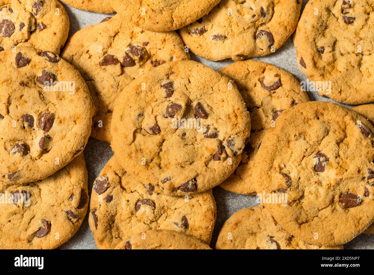Warm Gooey Chocolate Chip Cookies Ready to Eat Stock Photo - Alamy
