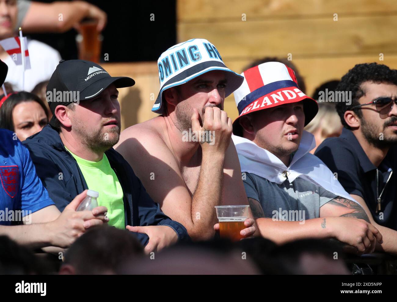 England fans at the 4theFans Central Park Fan Park in Newcastle ...