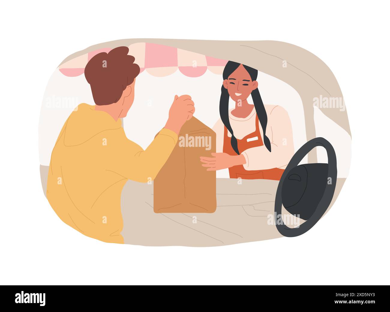 Getting order isolated cartoon vector illustrations Stock Vector Image ...