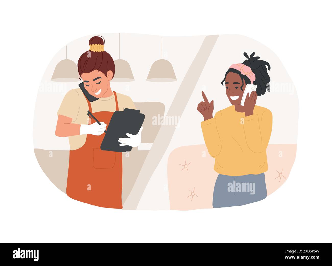 Take order cartoon Cut Out Stock Images & Pictures - Alamy