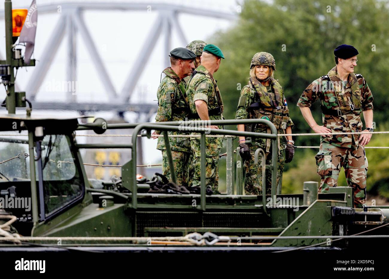 Queen Maxima of The Netherlands at the Defensiecomplex Fort Crevecoeur ...