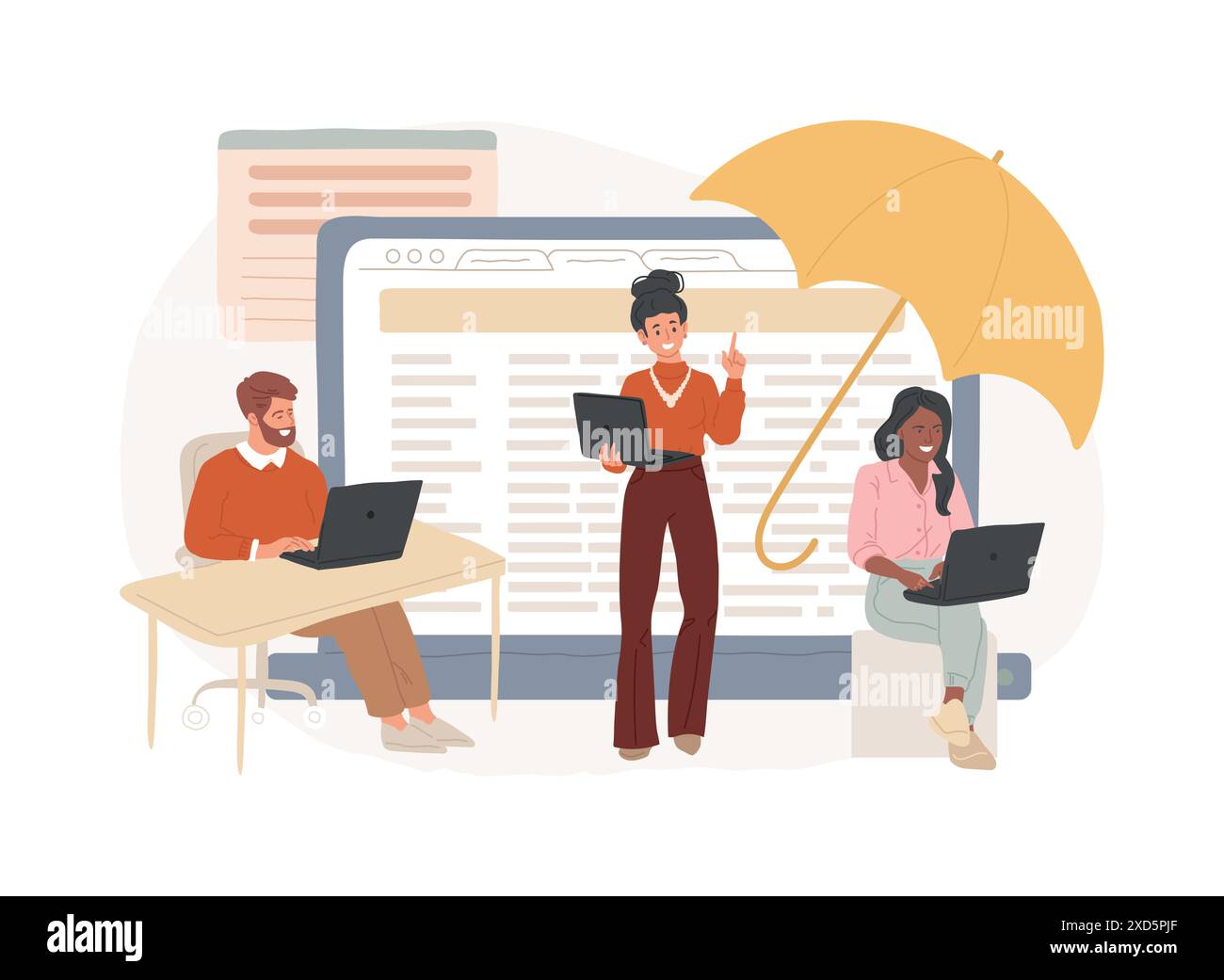 Cyber insurance isolated concept vector illustration Stock Vector Image ...