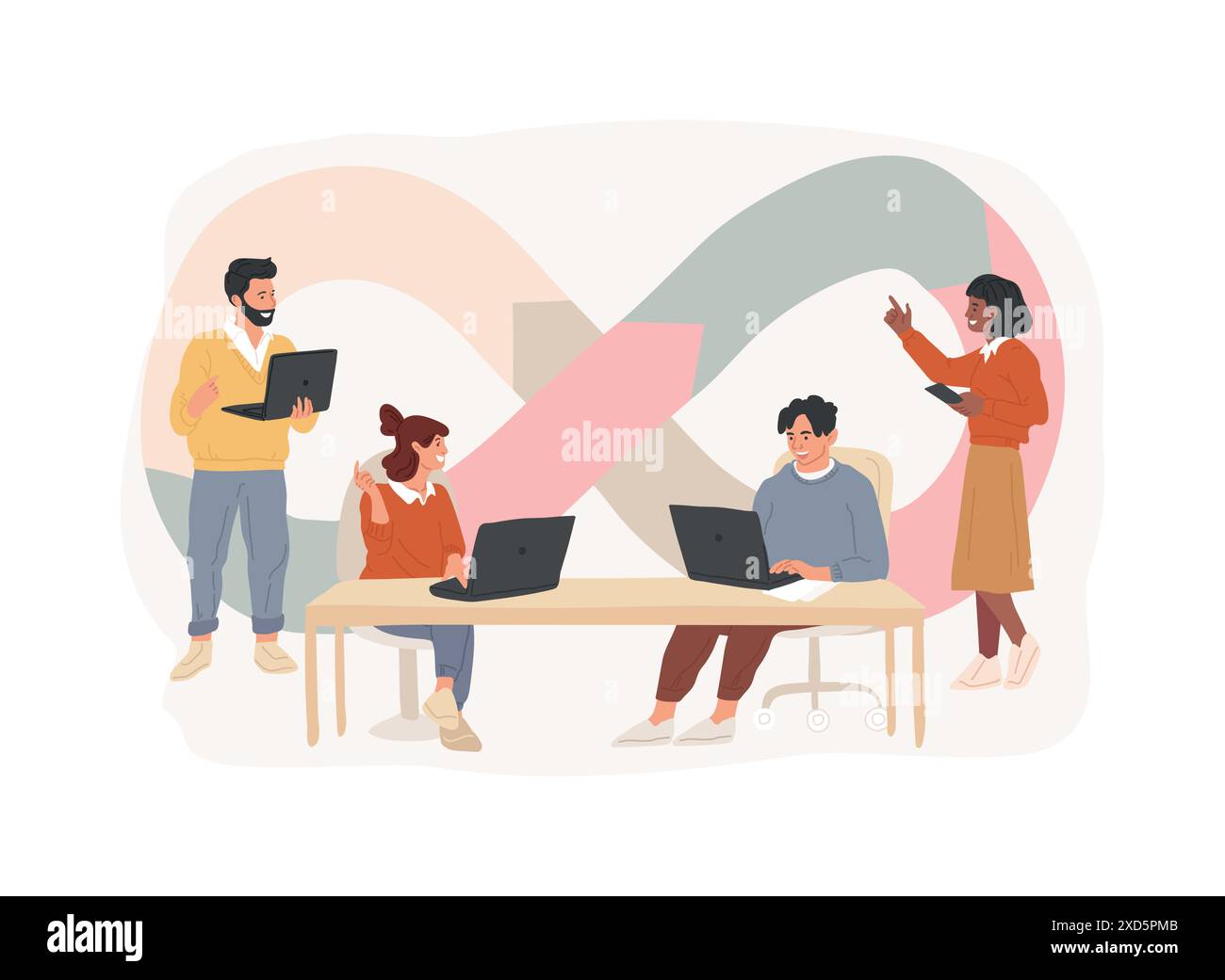 Devops Team Isolated Concept Vector Illustration Stock Vector Image