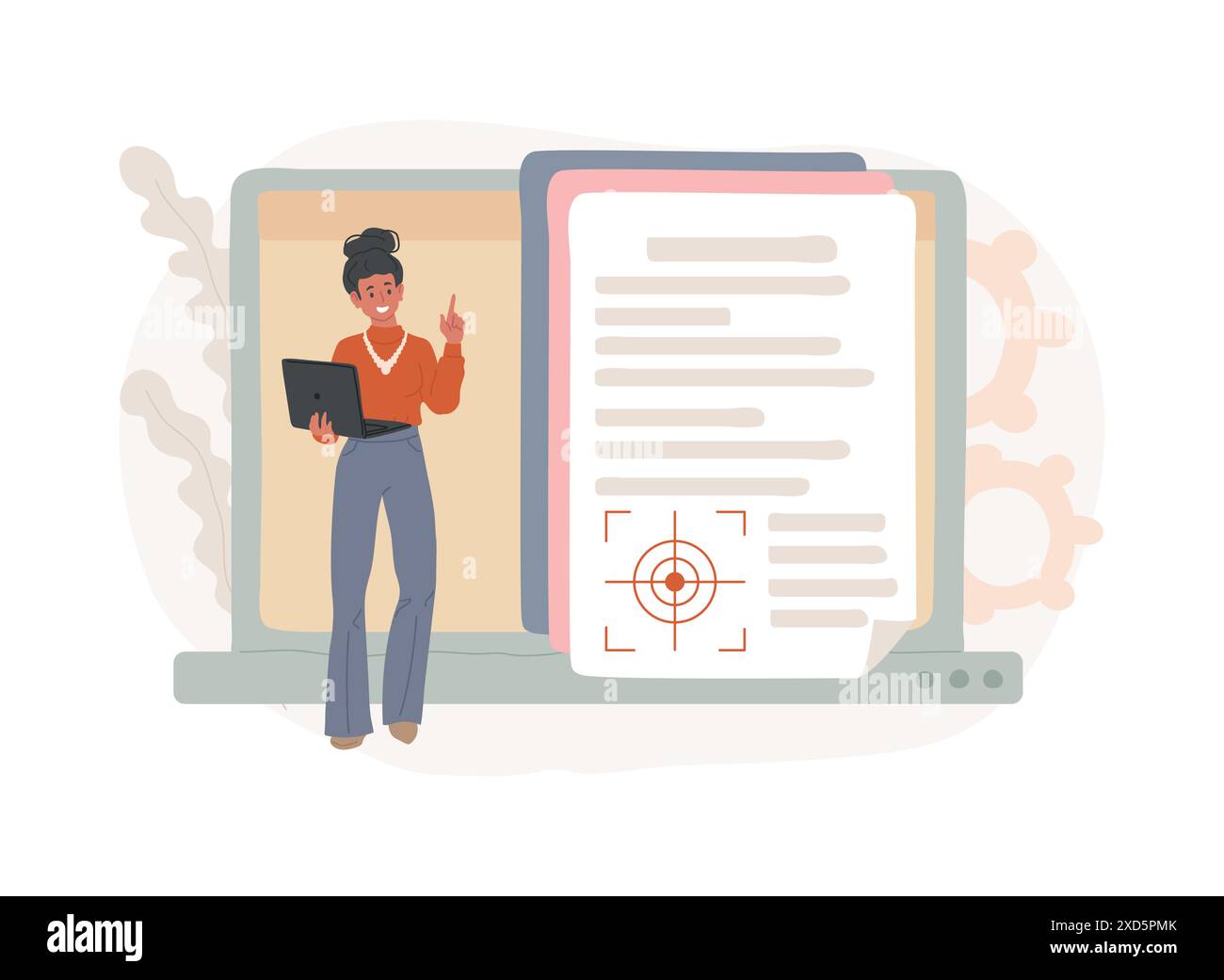 Vision and scope document isolated concept vector illustration Stock ...