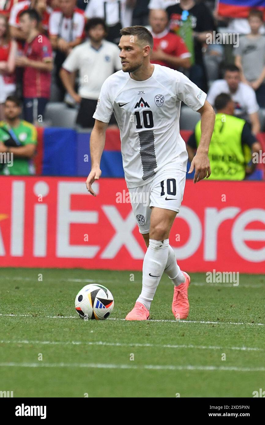 MUNICH, GERMANY - JUNE 20: Timi Elsnik of Slovenia during the UEFA EURO ...