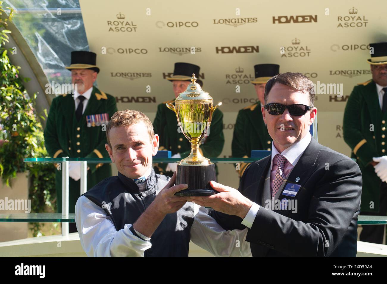 Ascot, UK. 20th June, 2024. Jockey Ryan Moore and Trainer Aidan O'Brien ...