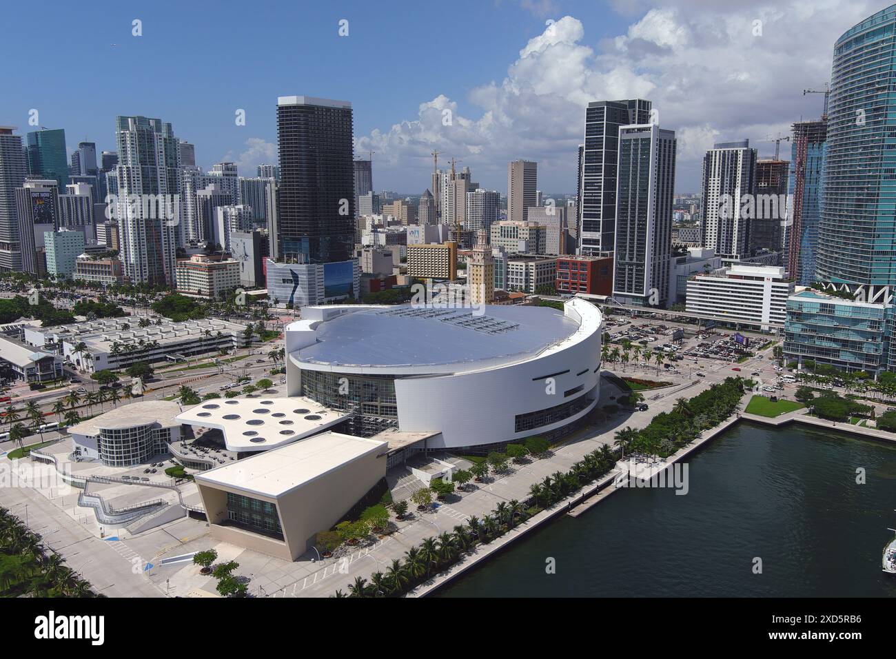 A general overall aerial view of the Kaseya Center, Friday, Aug. 11 ...
