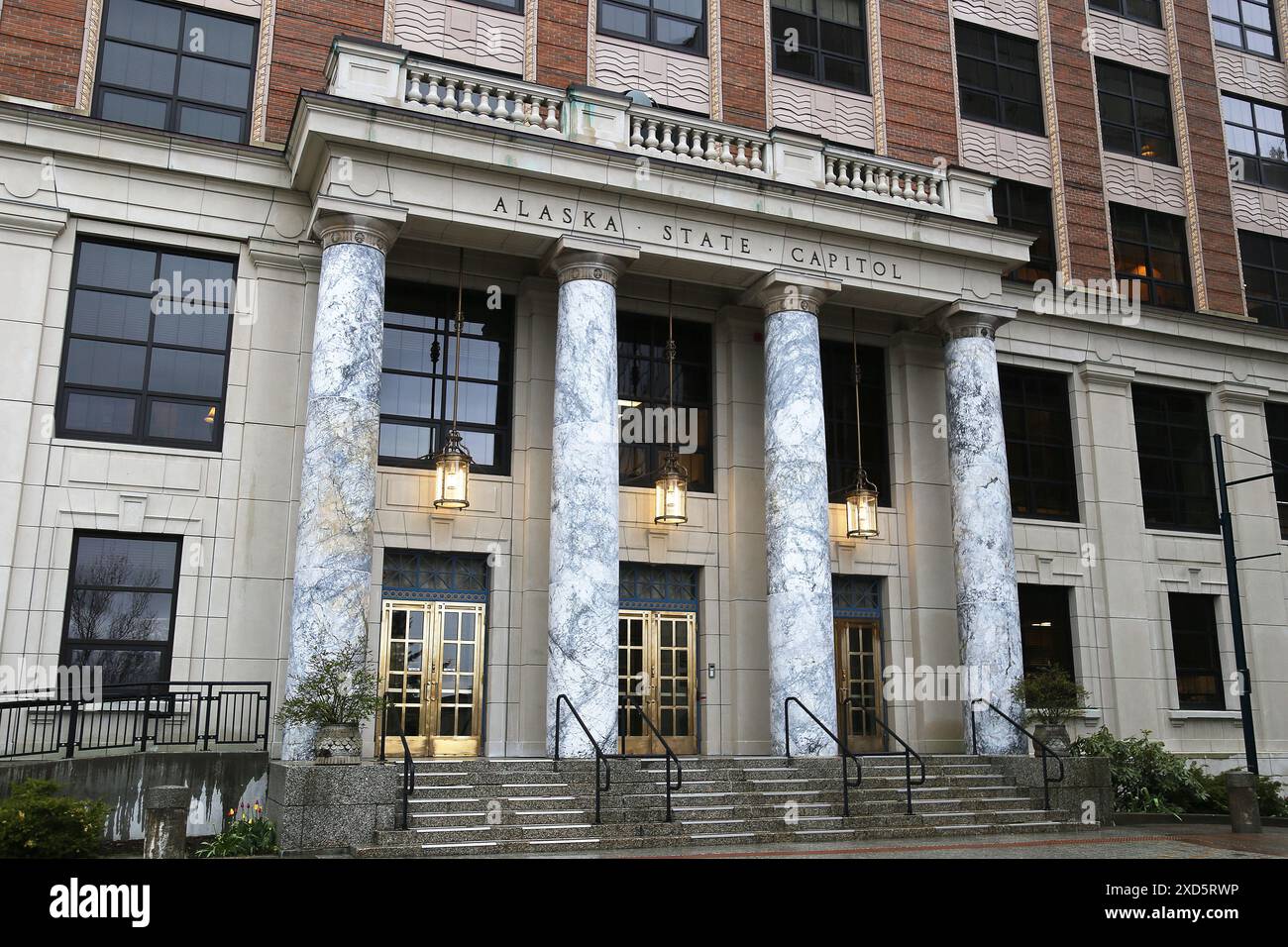 Alaska State Capitol, Fourth Street, Juneau, Gastineau Channel, Alaska ...