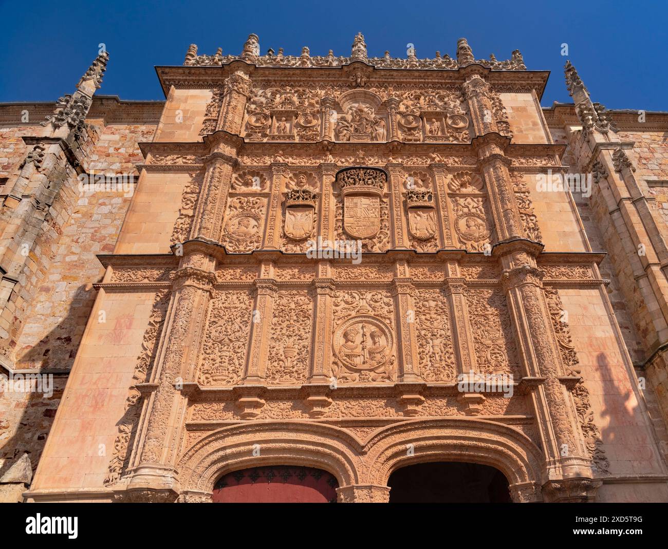 Spain, Castile and Leon, Salamanca, University of Salamanca, stone ...