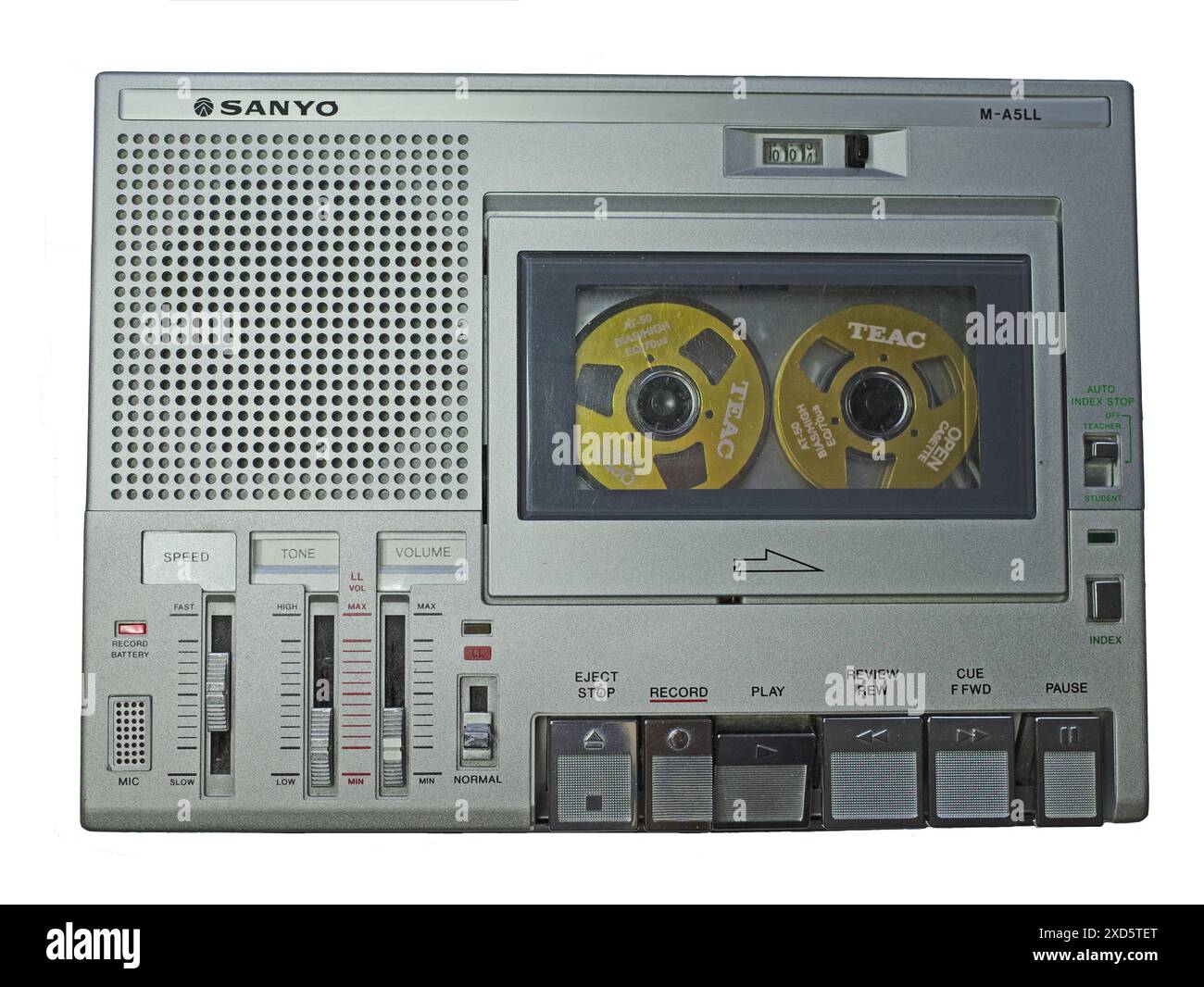 Itterbeck, Germany May 23 2024 - A retro portable cassette recorder van ...