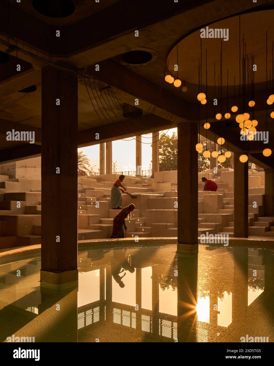 Water feature next to central courtyard. Third Space, Udaipur, India ...