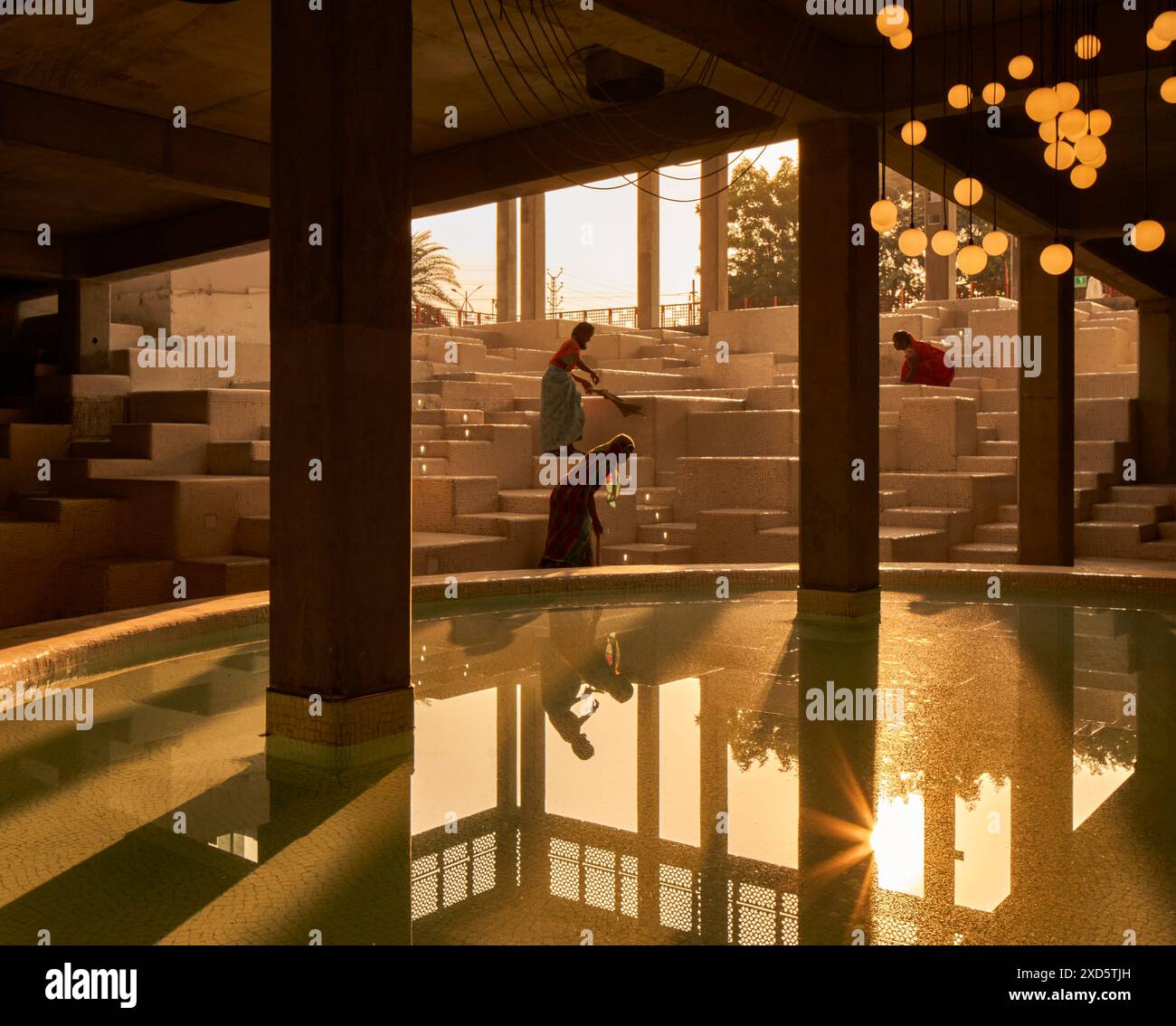 Water feature next to central courtyard. Third Space, Udaipur, India ...