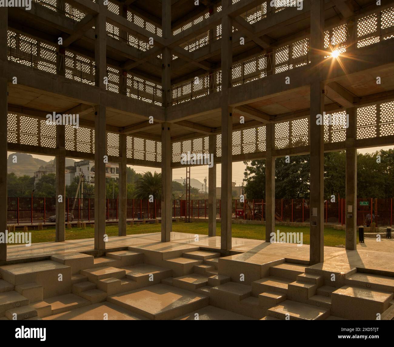 View from central courtyard to building exterior. Third Space, Udaipur ...