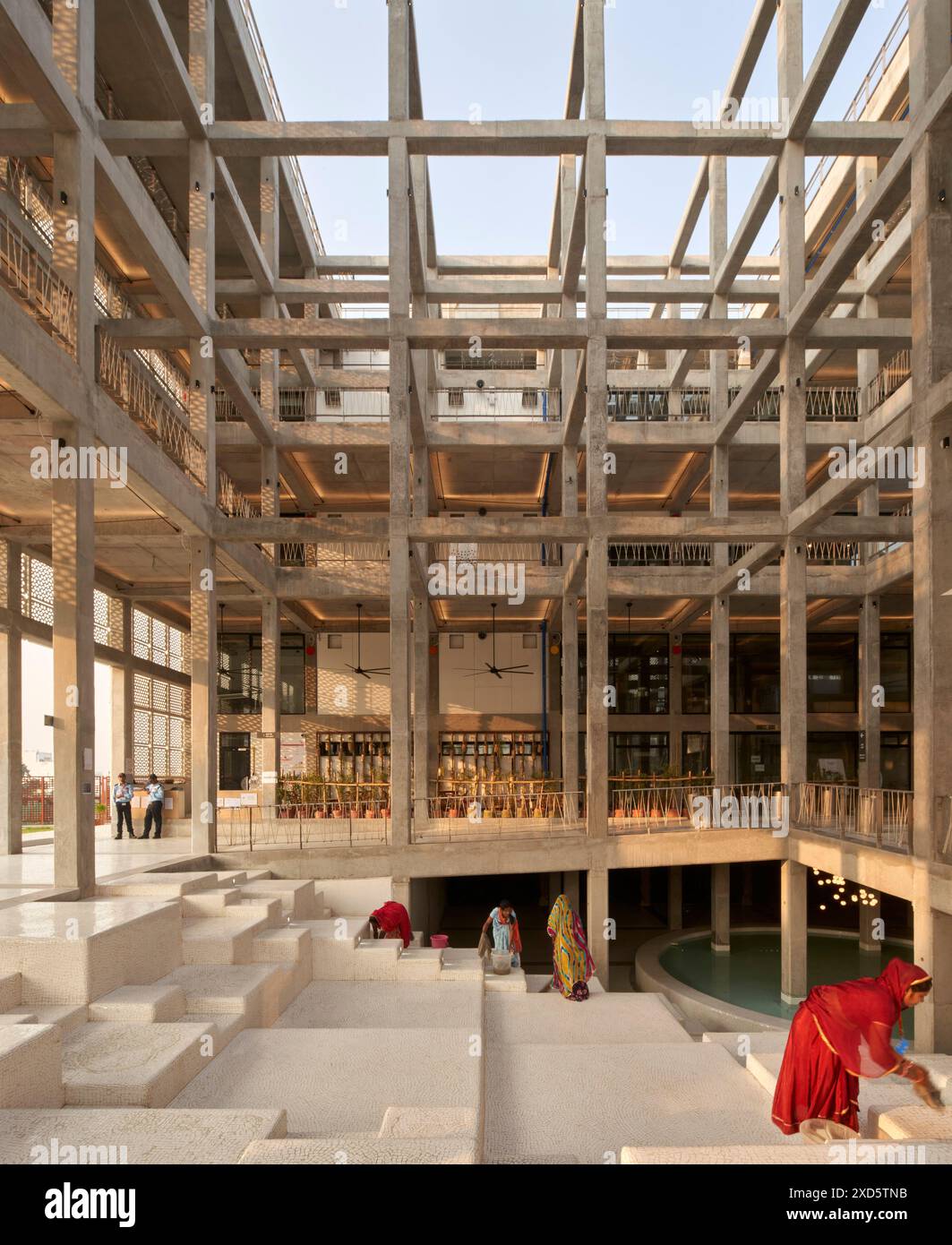 View across central courtyard with entrance foyer. Third Space, Udaipur ...