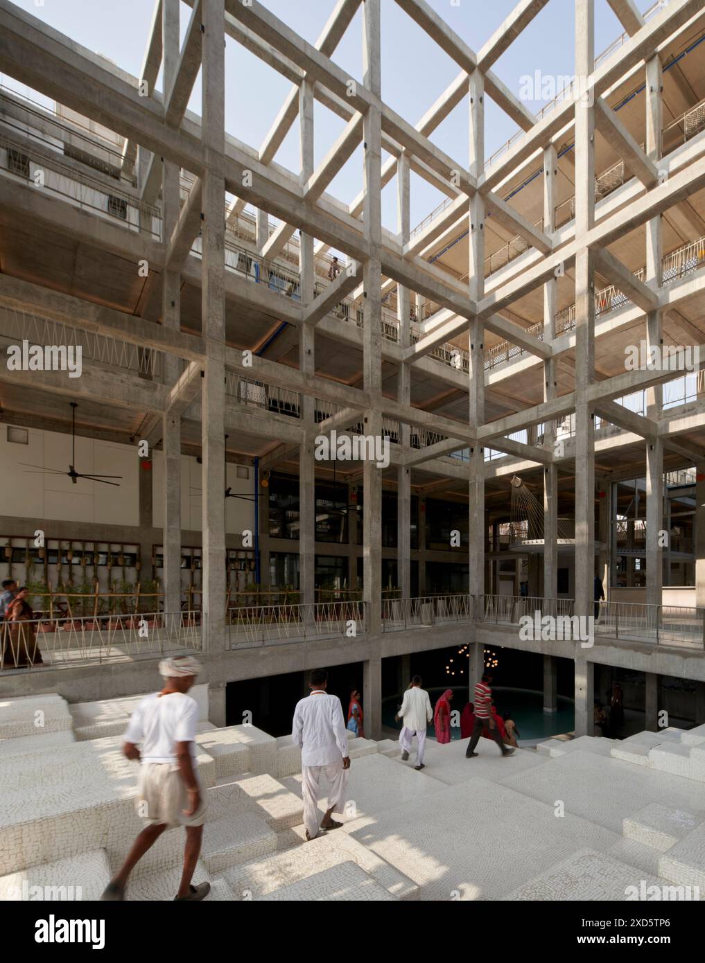 Central courtyard with access to basement. Third Space, Udaipur, India ...