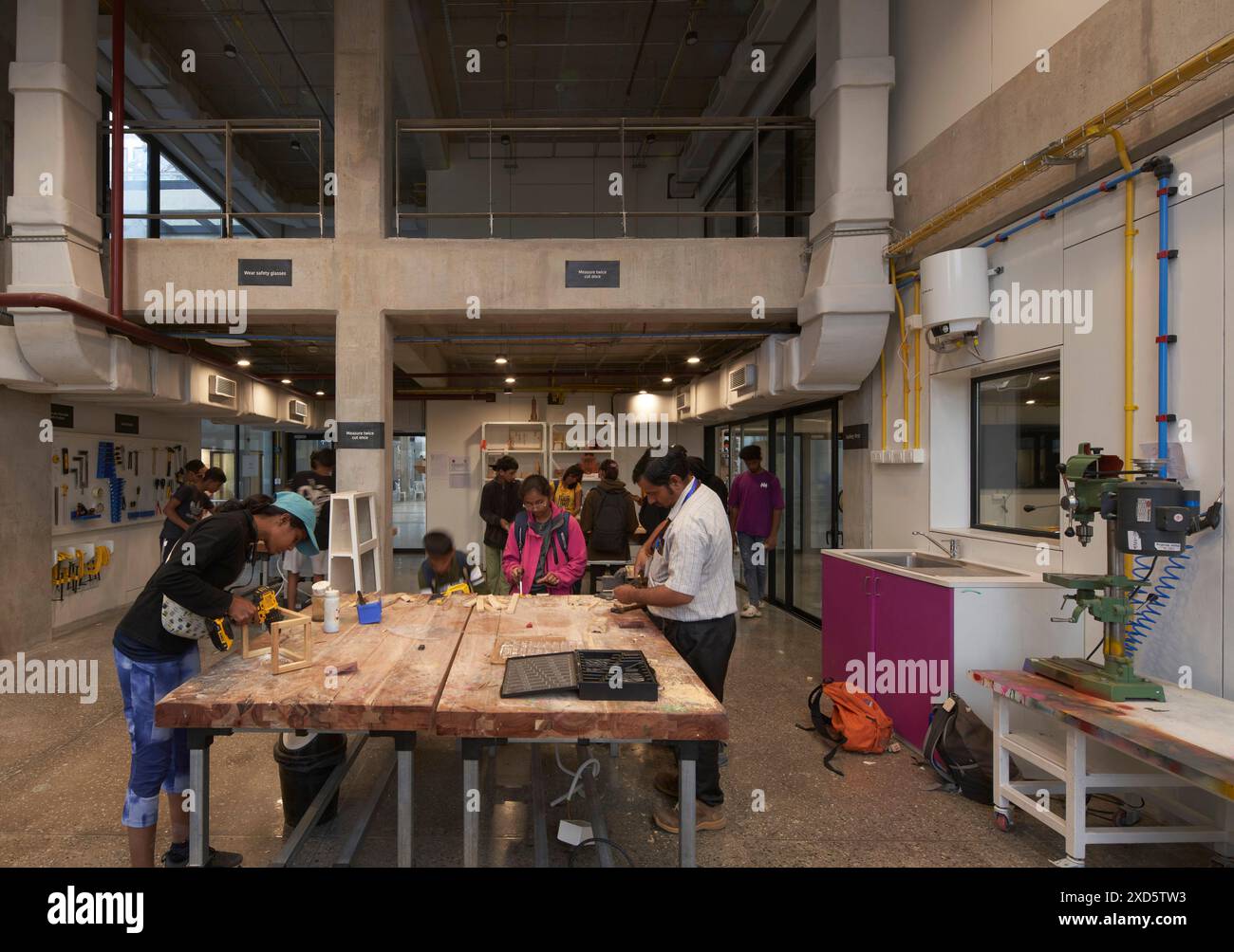 View in workshop area in use. Third Space, Udaipur, India. Architect: Studio Saar, 2023 Stock ...