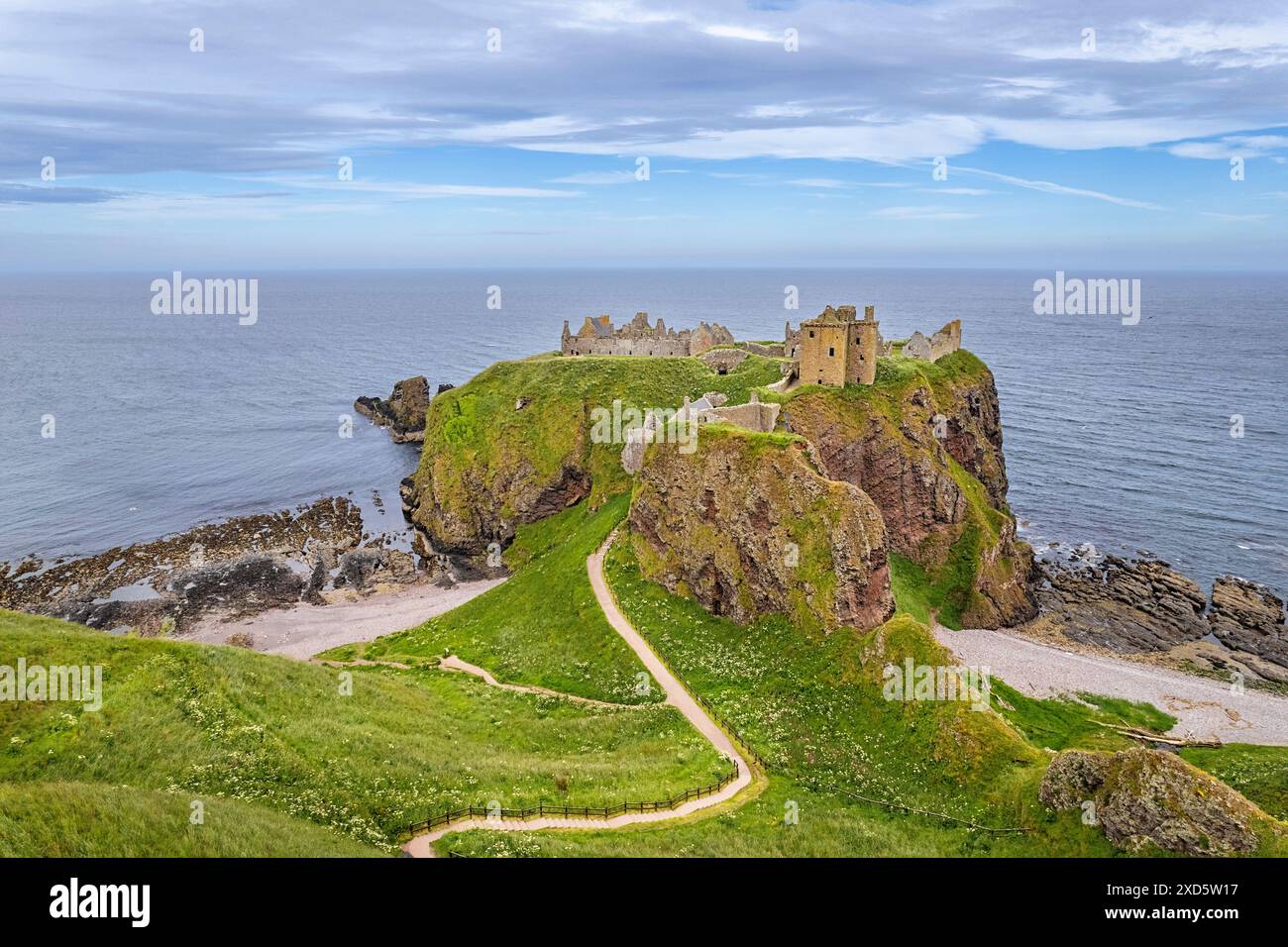 Dunnottar Castle Stonehaven Scotland a ruined medieval fortress built ...