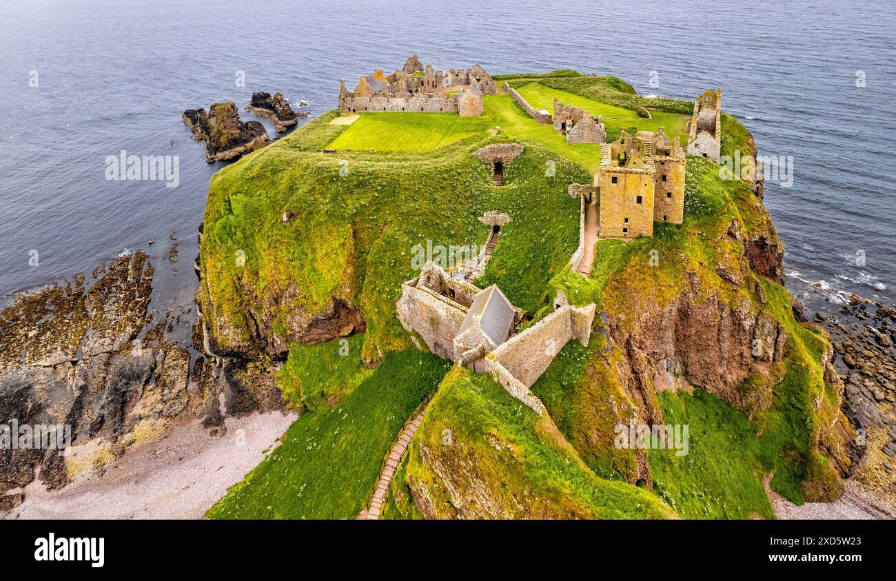 Dunnottar Castle Stonehaven Scotland the ruined medieval fortress built ...