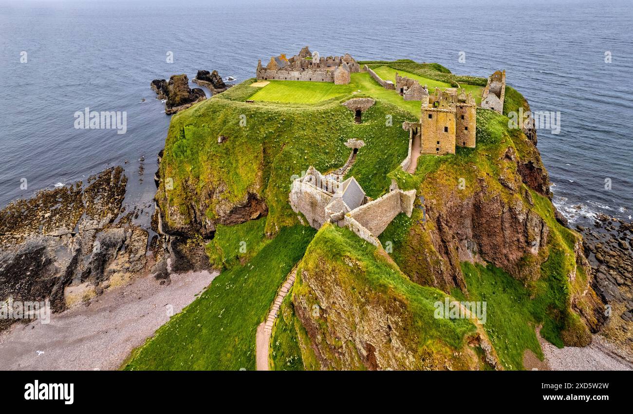 Dunnottar Castle Stonehaven Scotland the ruined medieval fortress built ...