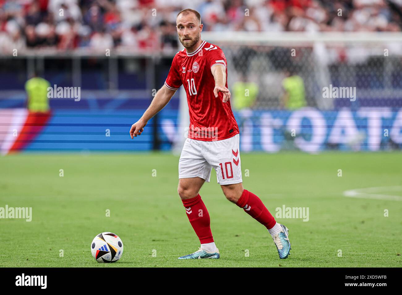 FRANKFURT, GERMANY - JUNE 20: Christian Eriksen of Denmark dribbles ...