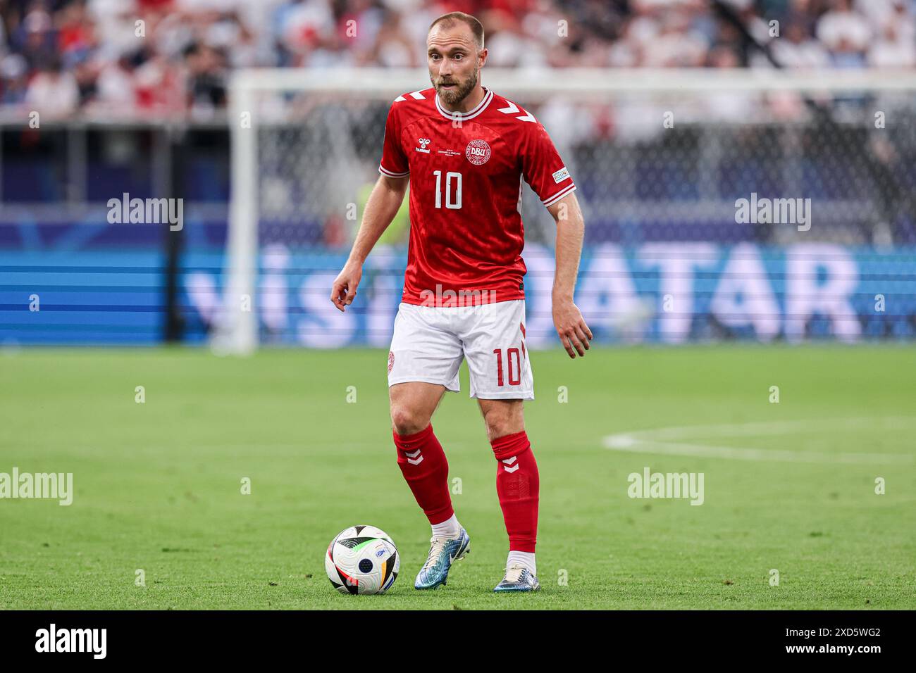 FRANKFURT, GERMANY - JUNE 20: Christian Eriksen of Denmark dribbles ...