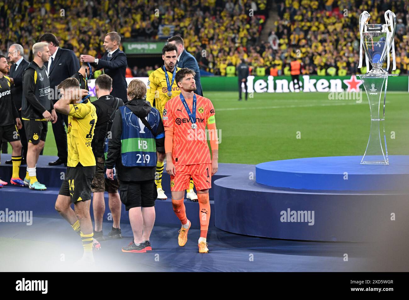 London, UK. 01st June, 2024. players and staff of Dortmund receiving ...