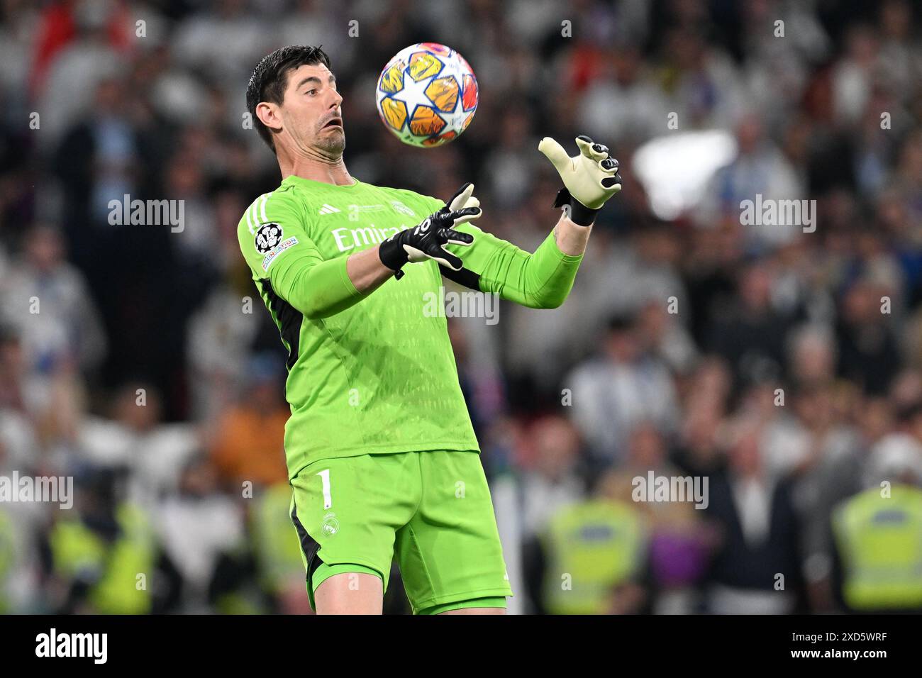 goalkeeper Thibaut Courtois (1) of Real Madrid pictured during a soccer ...
