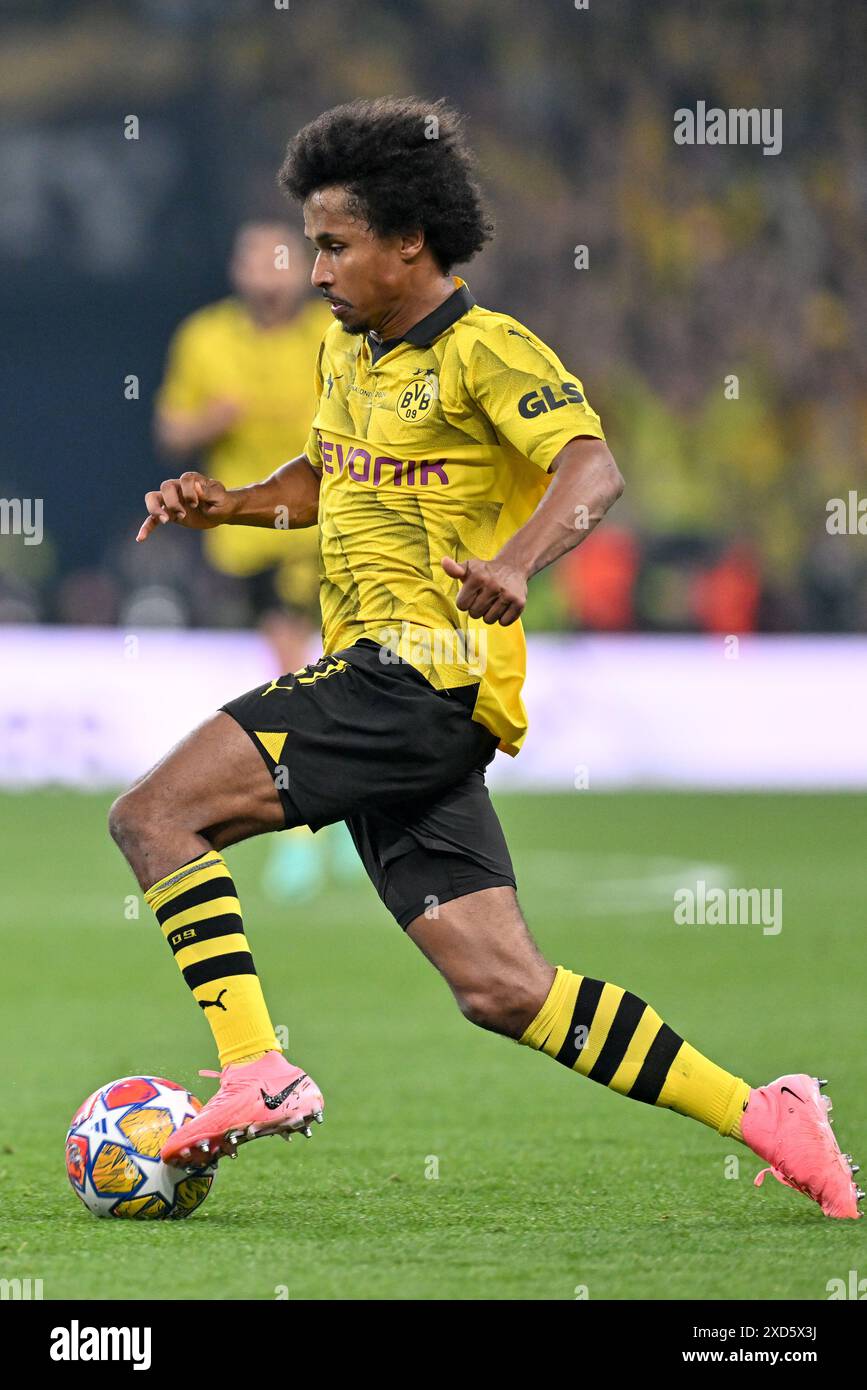 Karim Adeyemi (27) of Dortmund pictured during a soccer game between ...