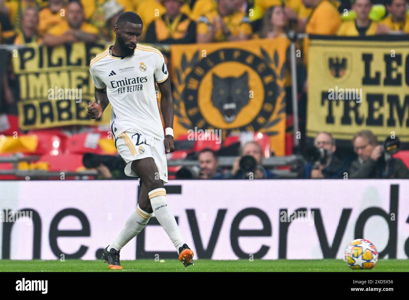 Antonio Rudiger (22) of Real Madrid pictured during a soccer game ...