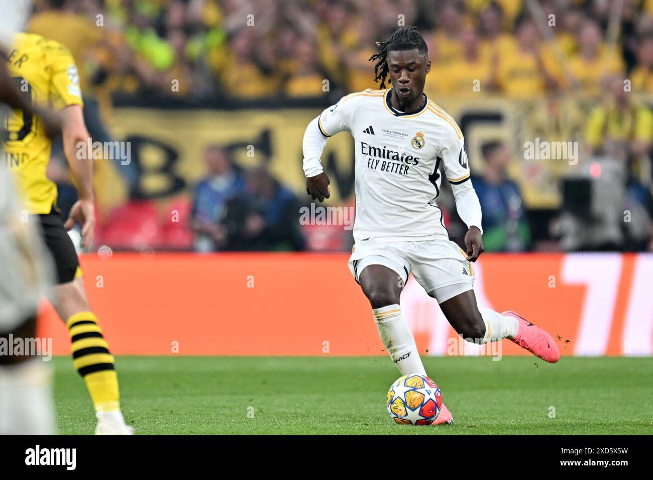 Eduardo Camavinga (12) of Real Madrid pictured during a soccer game ...
