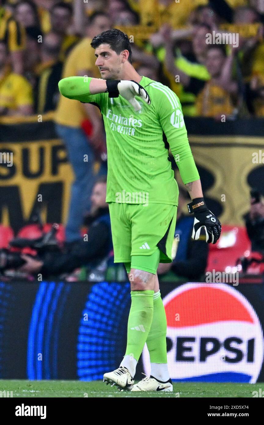 goalkeeper Thibaut Courtois (1) of Real Madrid pictured during a soccer ...