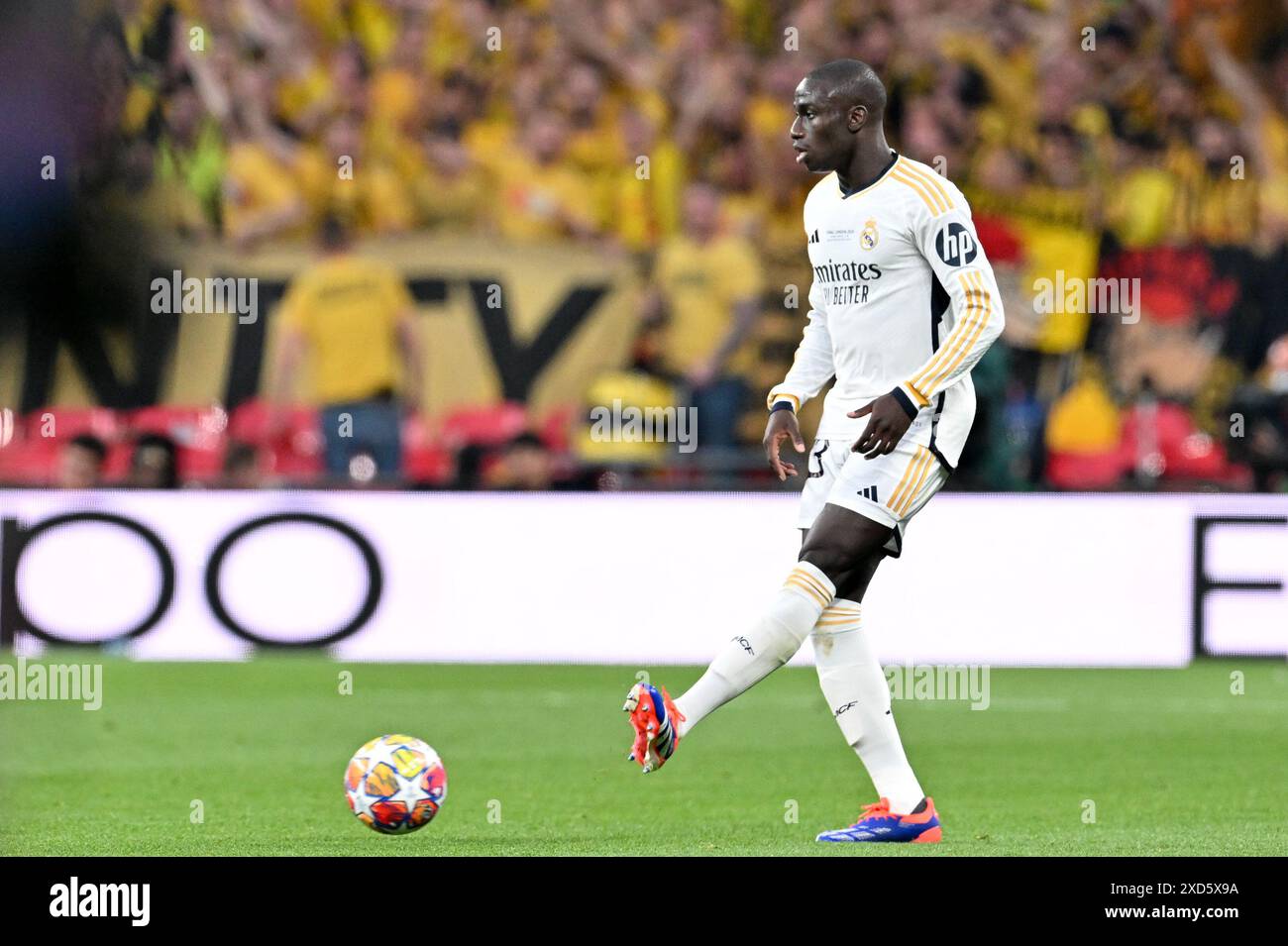 Ferland Mendy (23) of Real Madrid pictured during a soccer game between ...