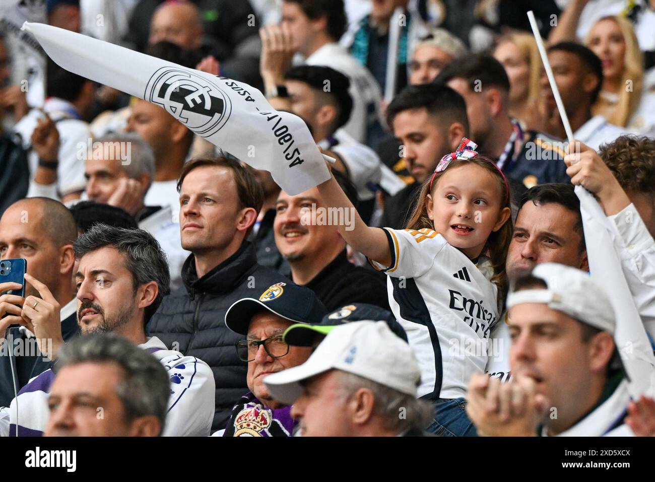 fans and supporters of Real Madrid during a soccer game between German ...