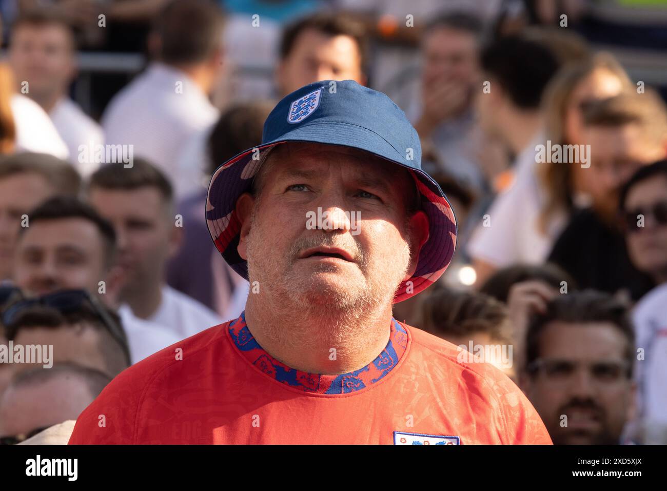 Central Park, Brighton, UK. Supporters at the Euro fan park, 4theFans ...