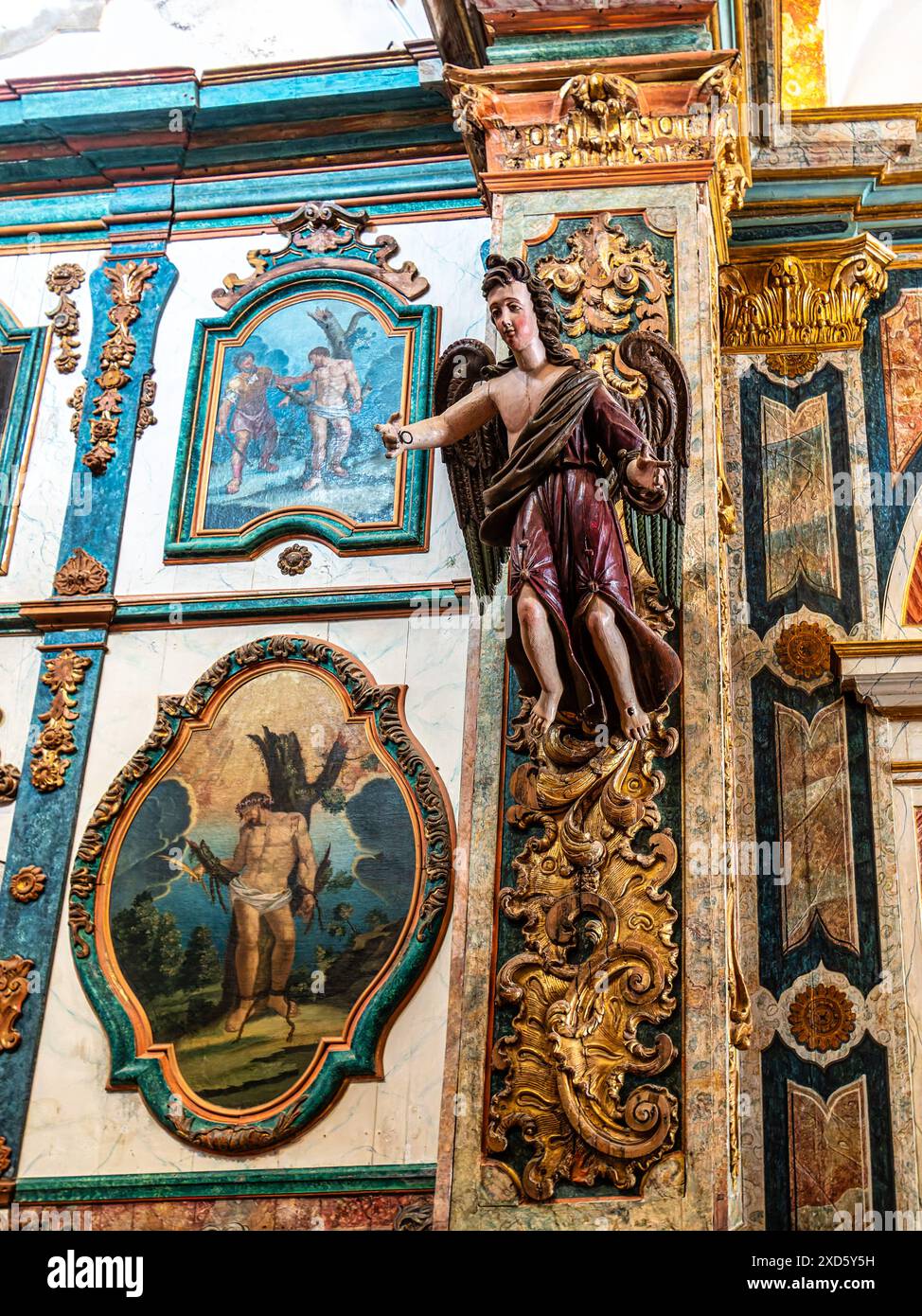Interior of the Chapel of Saint Sebastian, Ermida de Sao Sebastiao at ...