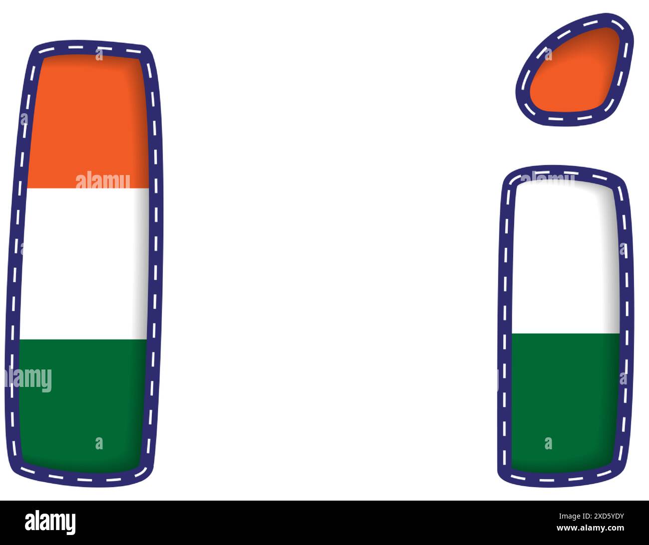 I An alphabet in capital and small letters reading 'INDIA' for ...