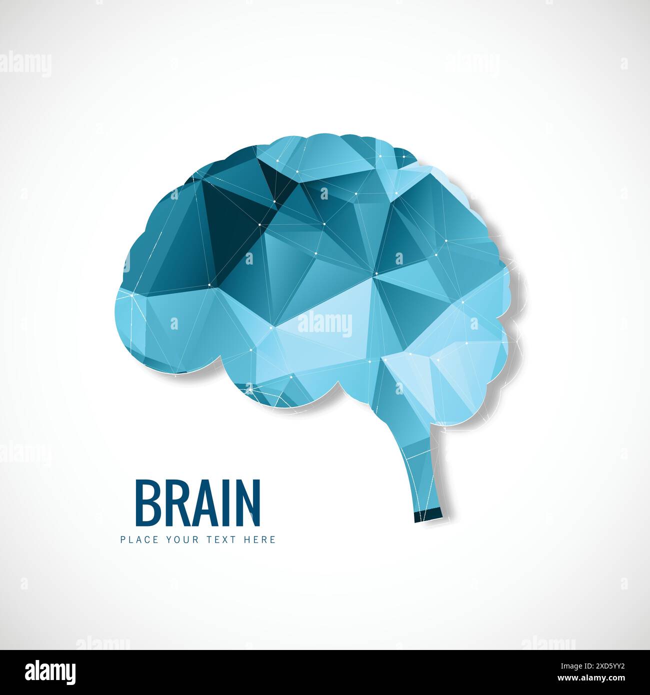 polygonal brain vector design illustration Stock Vector Image & Art - Alamy
