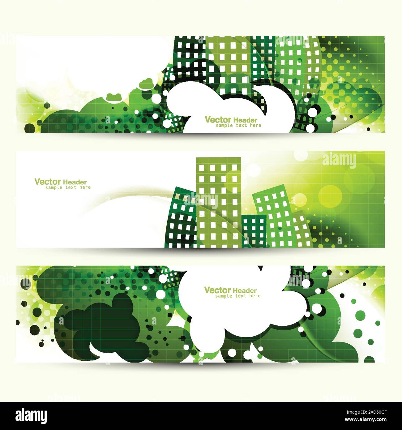 abstract green header vector design illustration Stock Vector Image ...