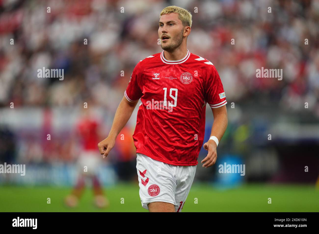 Jonas Wind of Denmark during the UEFA Euro 2024 match between Spain and ...