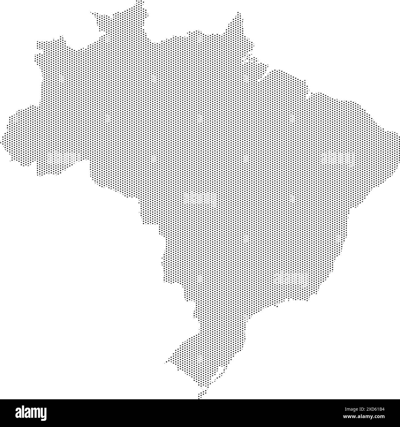 Brazil map with dotted pattern vector illustration Stock Vector Image ...