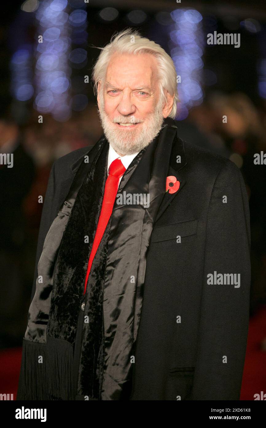File photo dated 05/11/15 of Donald Sutherland attending the UK ...