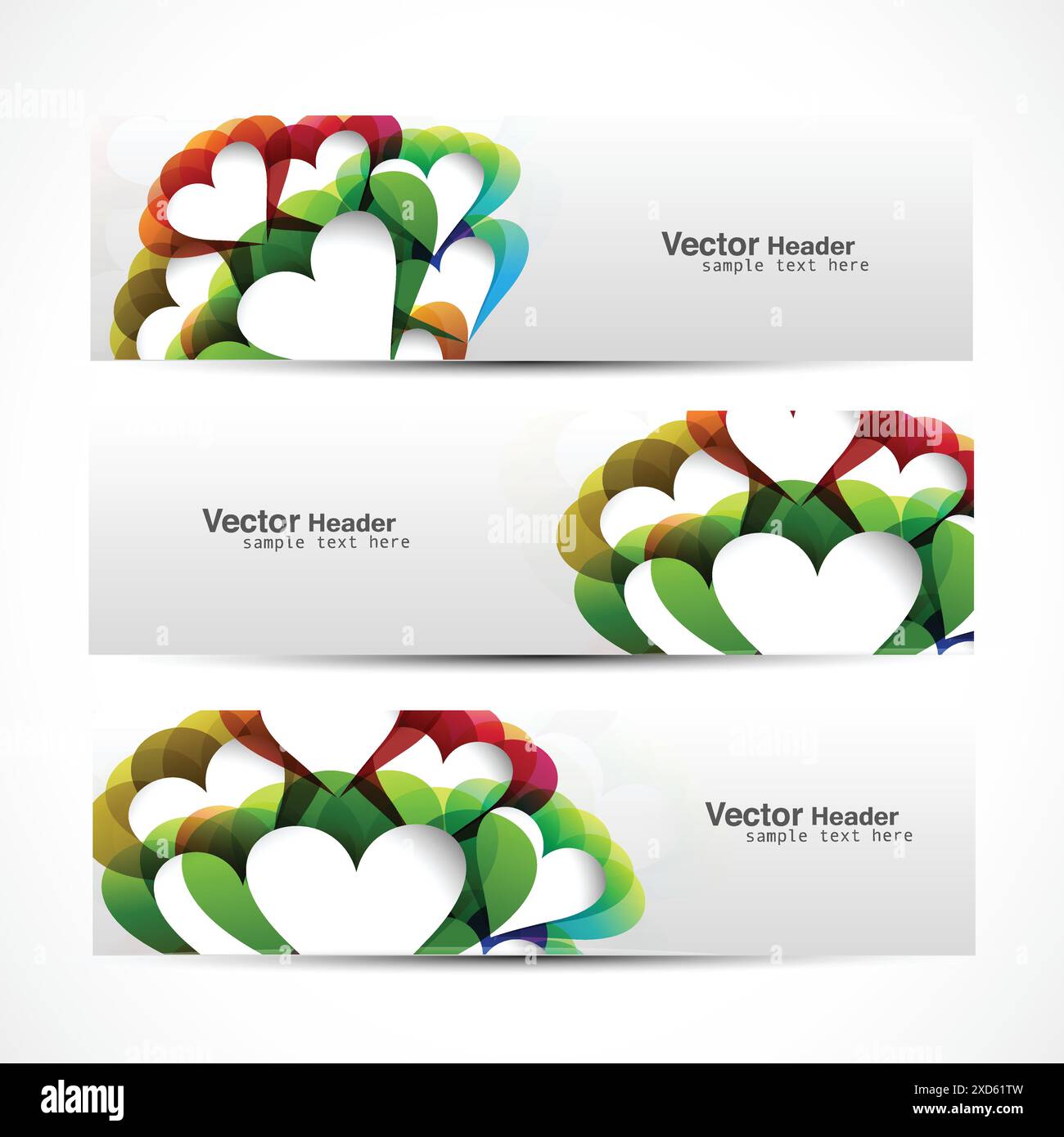 heart theme headers vector design illustration Stock Vector Image & Art ...