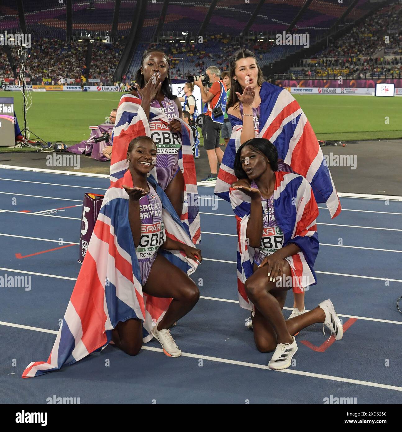 Daryll Neita, Amy Hunt, Desiree Henry and Dina Asher-Smith of Great ...