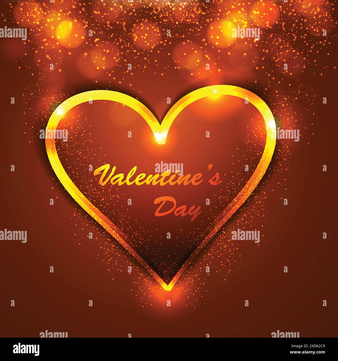 glowing heart background vector design illustration Stock Vector Image ...