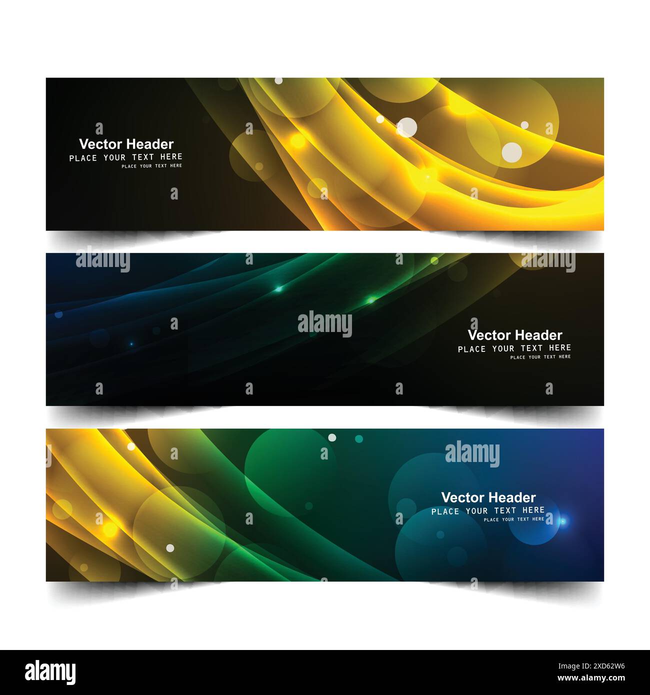 shiny colorful headers vector design illustration Stock Vector Image ...