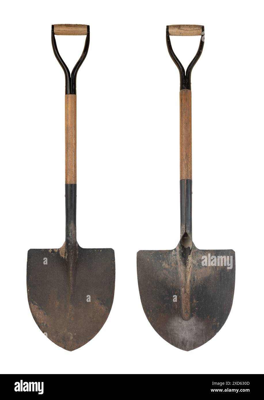 Front and rear view of isolated shovel on white background Stock Photo ...