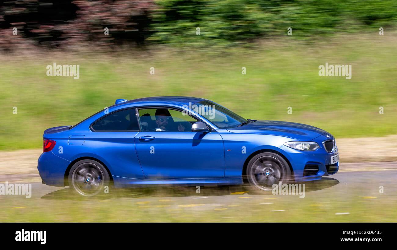 Milton Keynes,UK - June 20th 2024: 2017 blue BMW 2 series M 240 i car ...