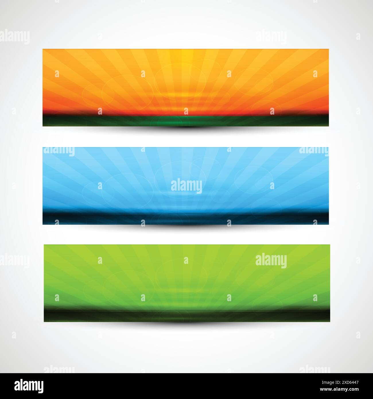 colorful headers set vector design illustration Stock Vector Image ...